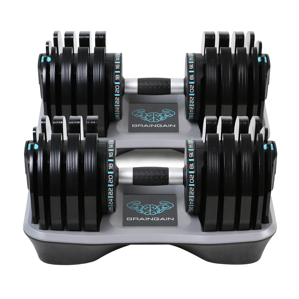 36kg Adjustable Dumbbells (Pair) | 2kg Increment | BRAINGAIN | Home ...